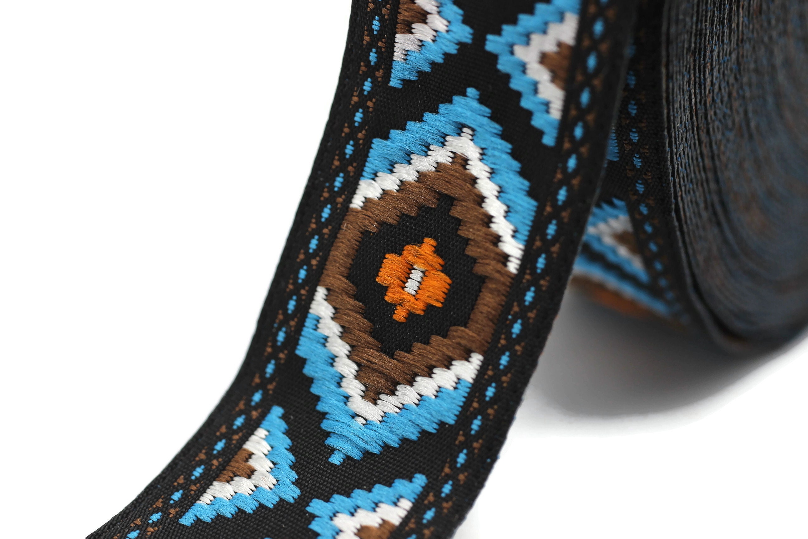 25 Mm Sky Blue Jacquard Trim (0.98 Inches), Vintage Ribbon, Decorative ...