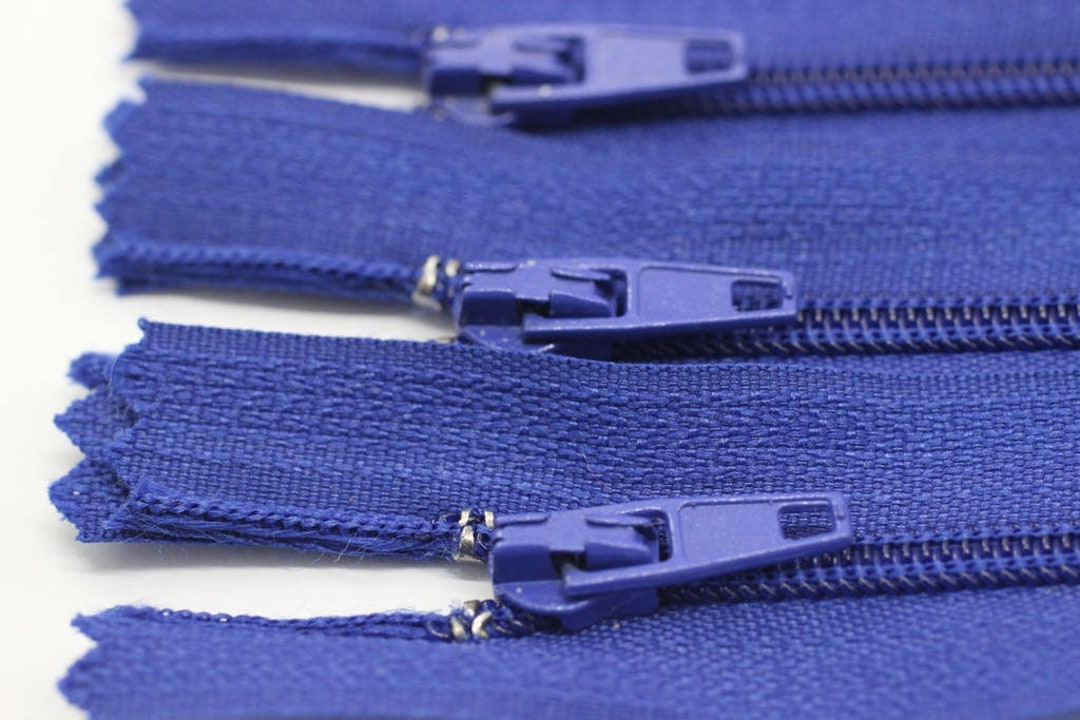 10 Pcs Blue Pants Zippers, 18-60cm, 7-23inc Zipper, Pants Zipper ...