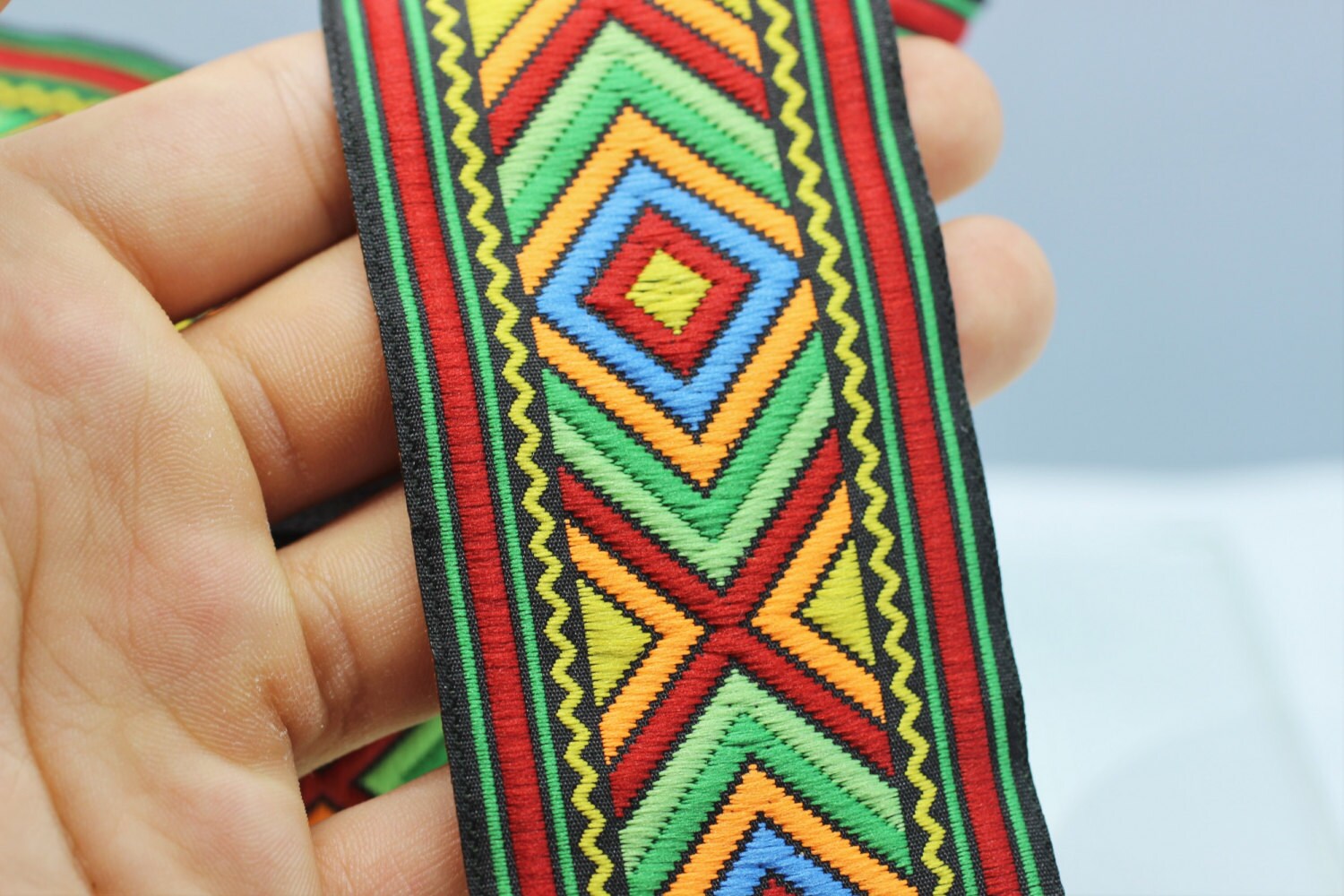 50 mm Colorful African Motif Ribbon 1.96 inches Vintage | Etsy