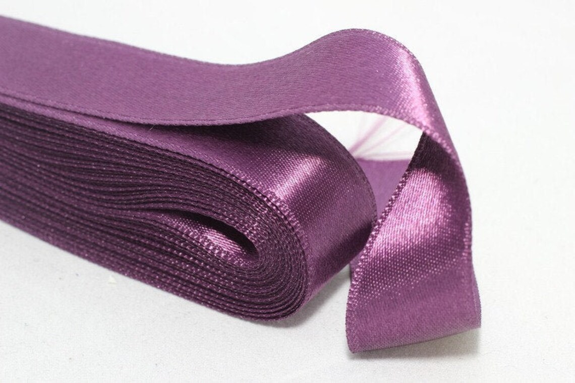 10 Meters 10.90 Yrds Dark Purple Satin Ribbon Double Sided - Etsy