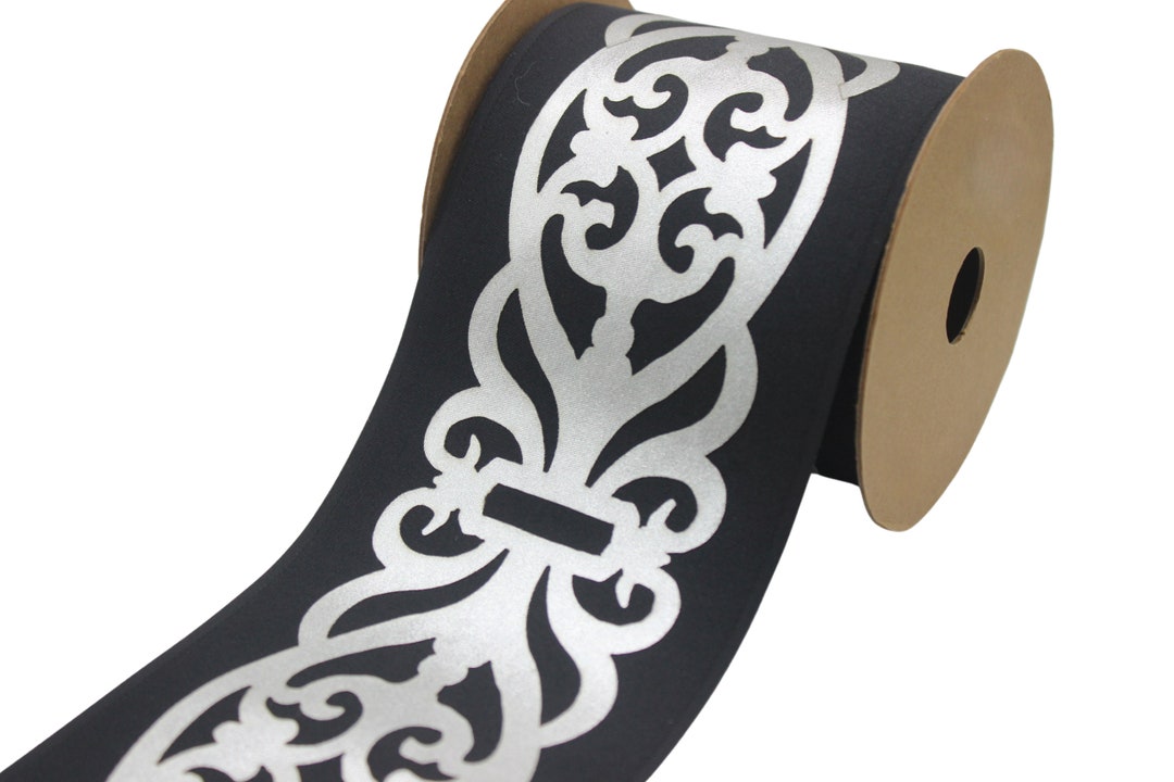 100 Mm Embroidered Ribbons (3.93 Inc), Jacquard Trims, Sewing Trim ...
