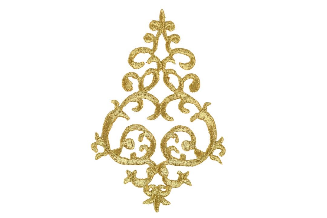 Golden Patch 2.9x4.5 Inches Iron on Patch Embroidery, Celtic Custom ...