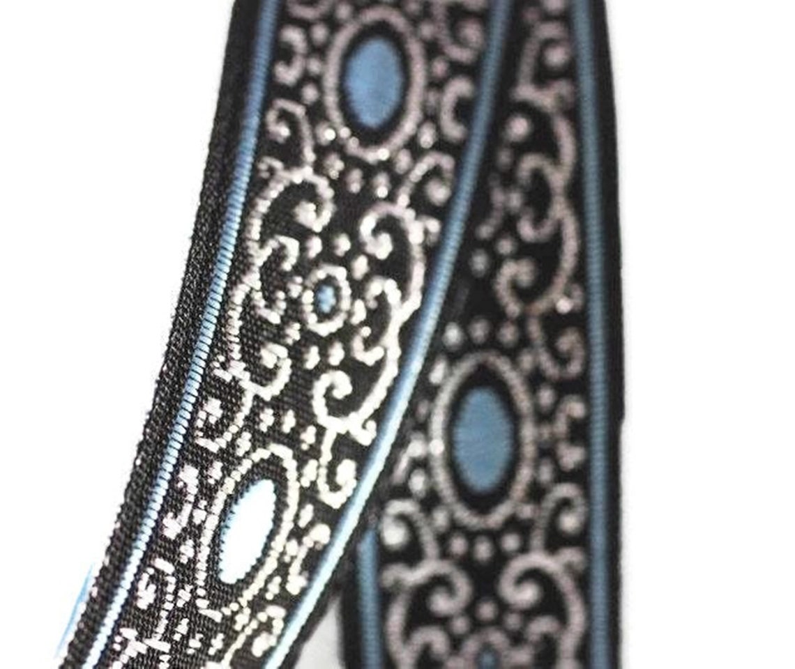 16 Mm Blue Authentic Jacquard Ribbon 0.62 Inches Woven | Etsy
