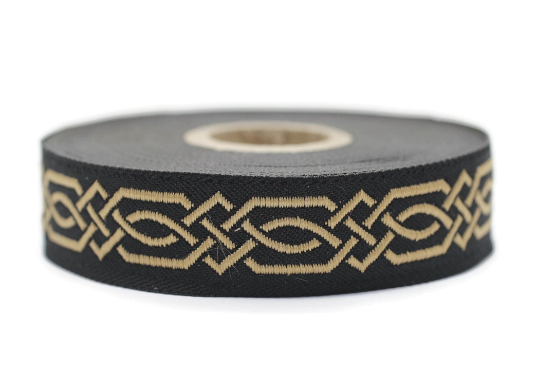 20 Mm Golden Black Celtic Claddagh 0.78 (inch) | Celtic Ribbon ...