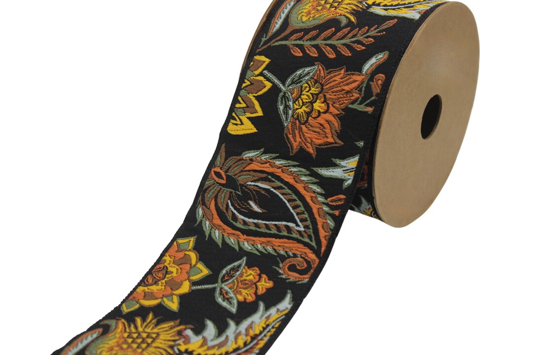 68 Mm Embroidered Ribbons (2.76 Inch), Jacquard Trims, Sewing Trim ...