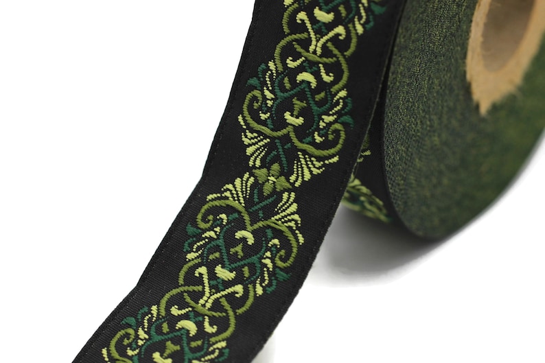 25 Mm Celtic Knot Green Jacquard Ribbon (0.98"), Sewing Trim, Dirndl ...
