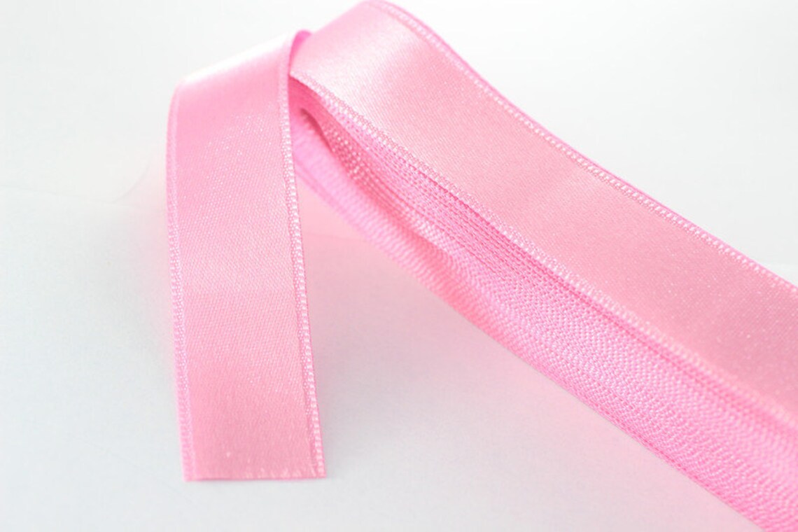 10 Meters 10.90 Yrd Pink Satin Ribbon Double Sided Ribbon | Etsy