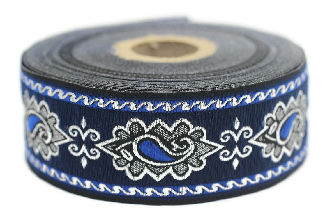 35 Mm Royal Blue Medieval Ribbon 1.37 Inches Renaissance - Etsy