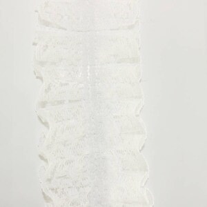 45 Mm White Pleated Ruffle White Lace Trim Lettuce Edge | Etsy