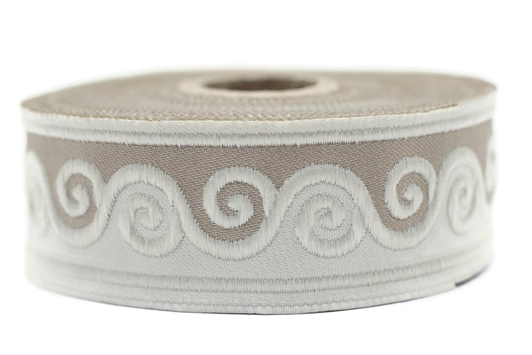 35 Mm Light Brown Scroll Jacquard Trim (1.37 Inches), Native American ...