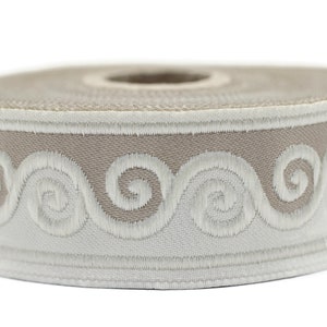 35 Mm Light Brown Scroll Jacquard Trim (1.37 Inches), Native American ...