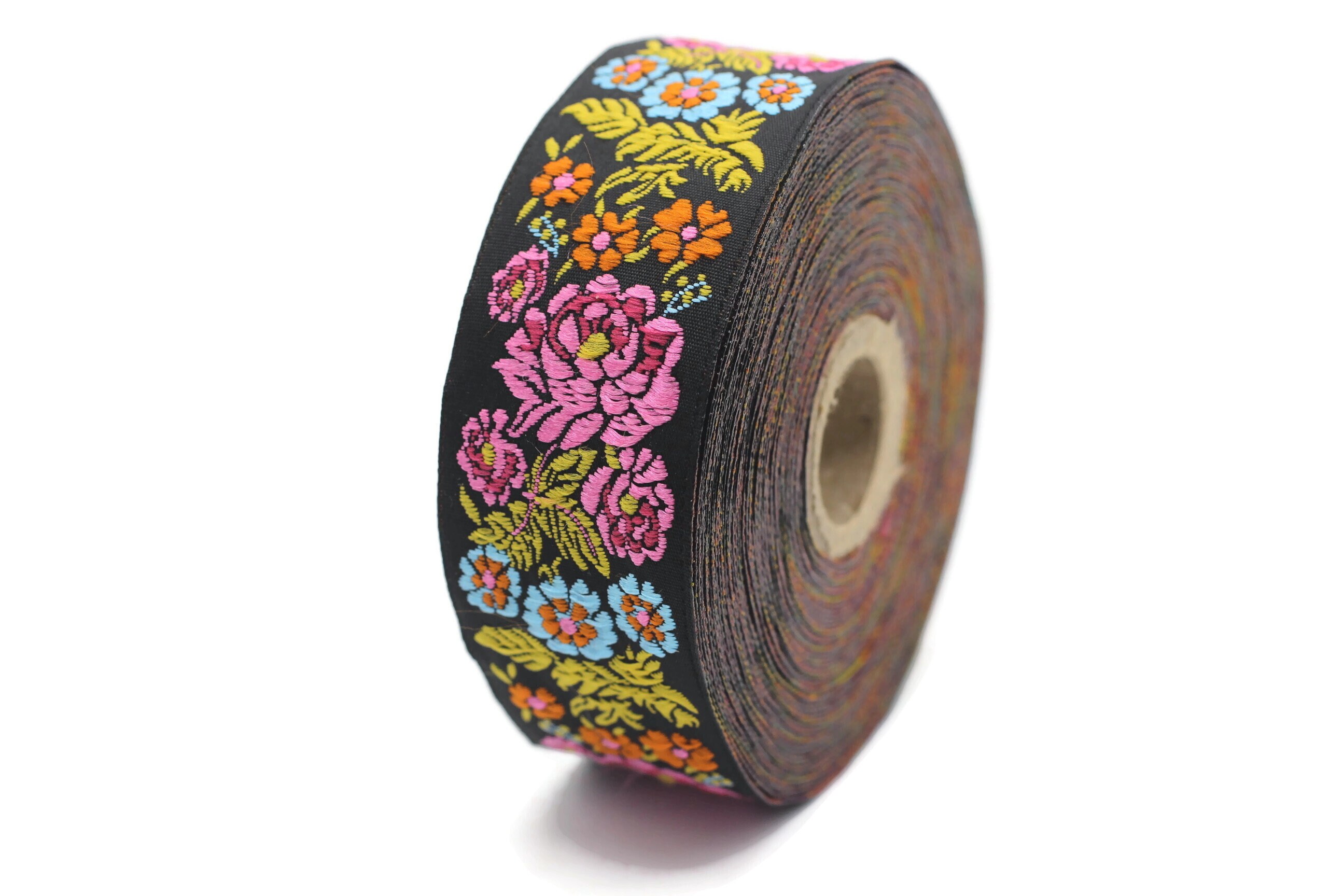 35 Mm Colorful Floral Embroidered Ribbon 1.37 Inches - Etsy