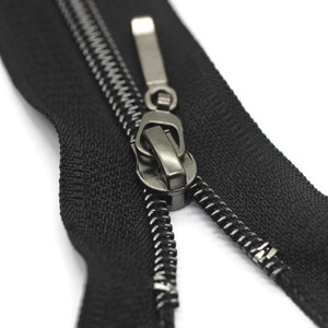 Coats Black Metal Zippers, Open Bottom, 120 Cm (47 Inches) Zipper ...