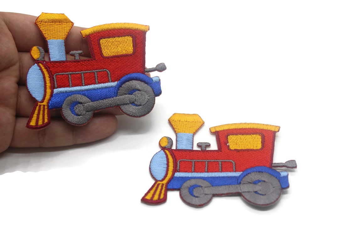 12 Pcs Train Patch 3.07 Inch Iron on Patch Embroidery, Custom Patch ...