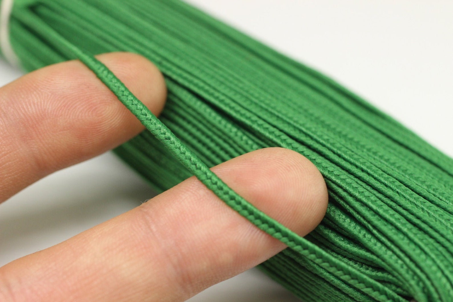 Soutache Cord - Green Braid Cord - 2 Mm Twisted Cord - Soutache Trim ...