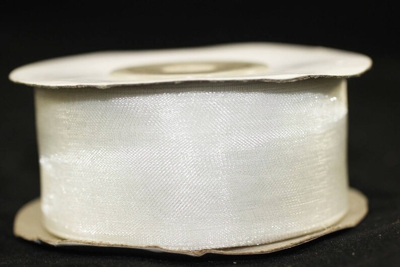 22 Meters White Satin Organza Ribbon Fall Ribbon Wedding - Etsy