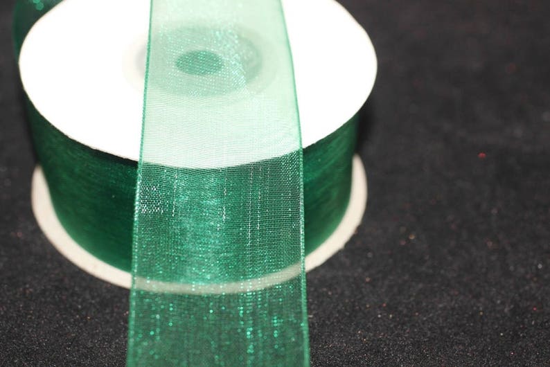 22 Meters Amazon Green Organza Ribbon Fall Ribbon Wedding - Etsy
