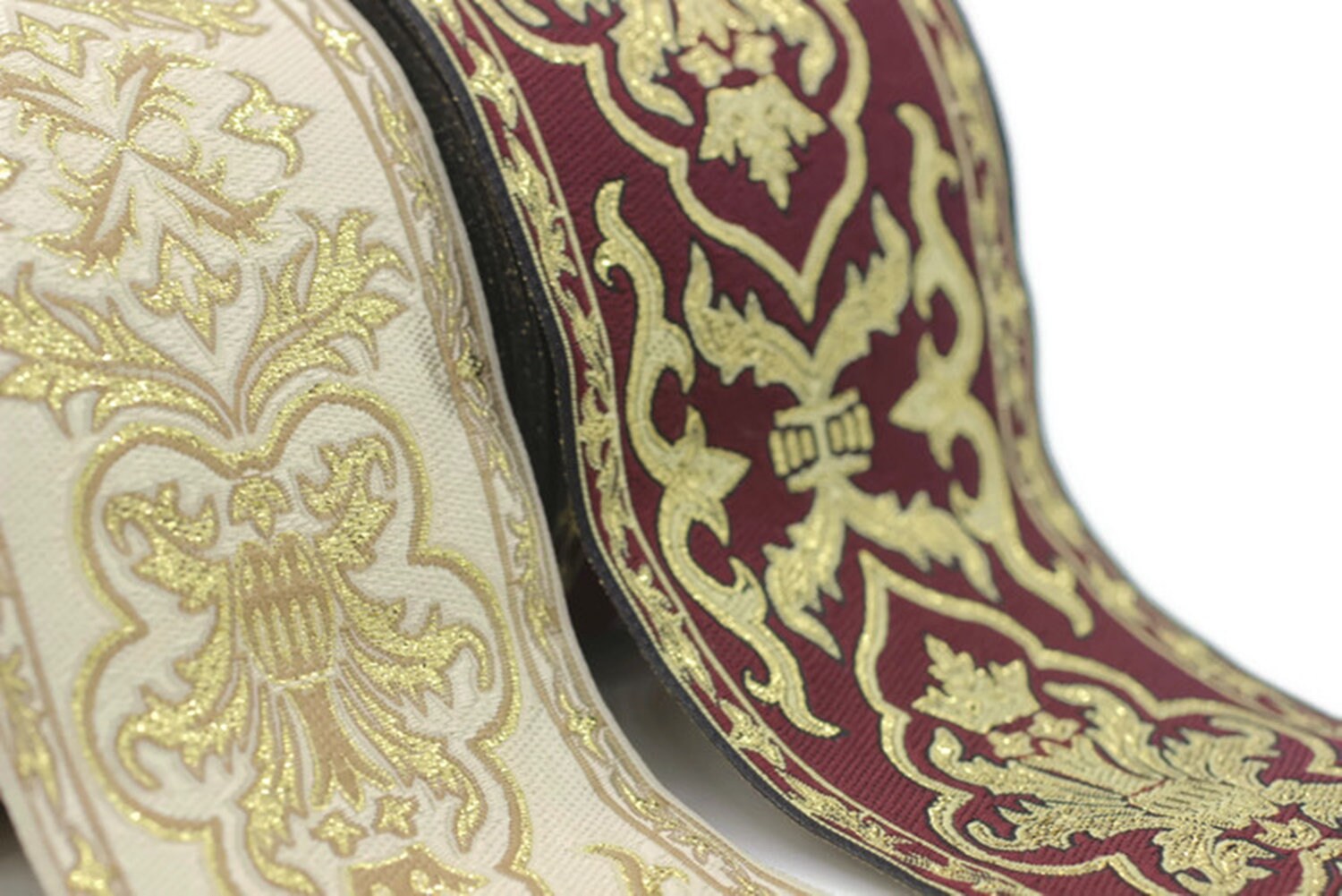 70mm Royal Edwardian Ribbon Jacquard Trim Jacquard Ribbon - Etsy