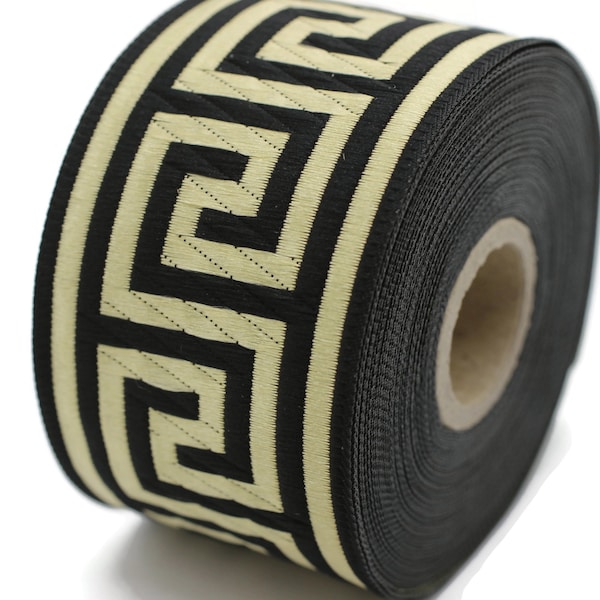 50 Mm Brown Aztec Jacquard Trim 1.96 Inches, Vintage Ribbon, Decorative ...