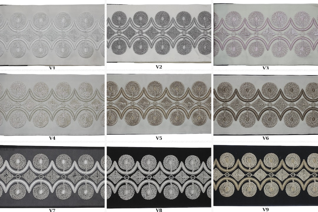 100 Mm Embroidered Ribbons (3.93 Inch), Jacquard Trims, Sewing Trim ...