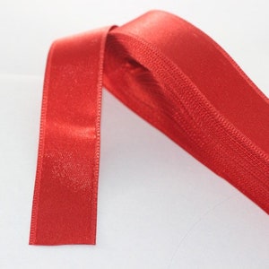 10 Meters (10.9 Yrd) Red Satin Ribbon, Double Sided Ribbon, Silk Ribbon ...