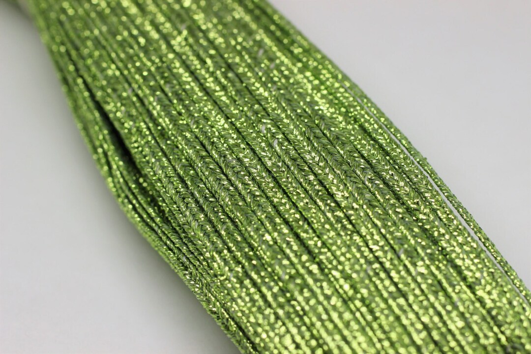 Soutache Cord - Metallic Green Braid Cord - 2 Mm Twisted Cord ...