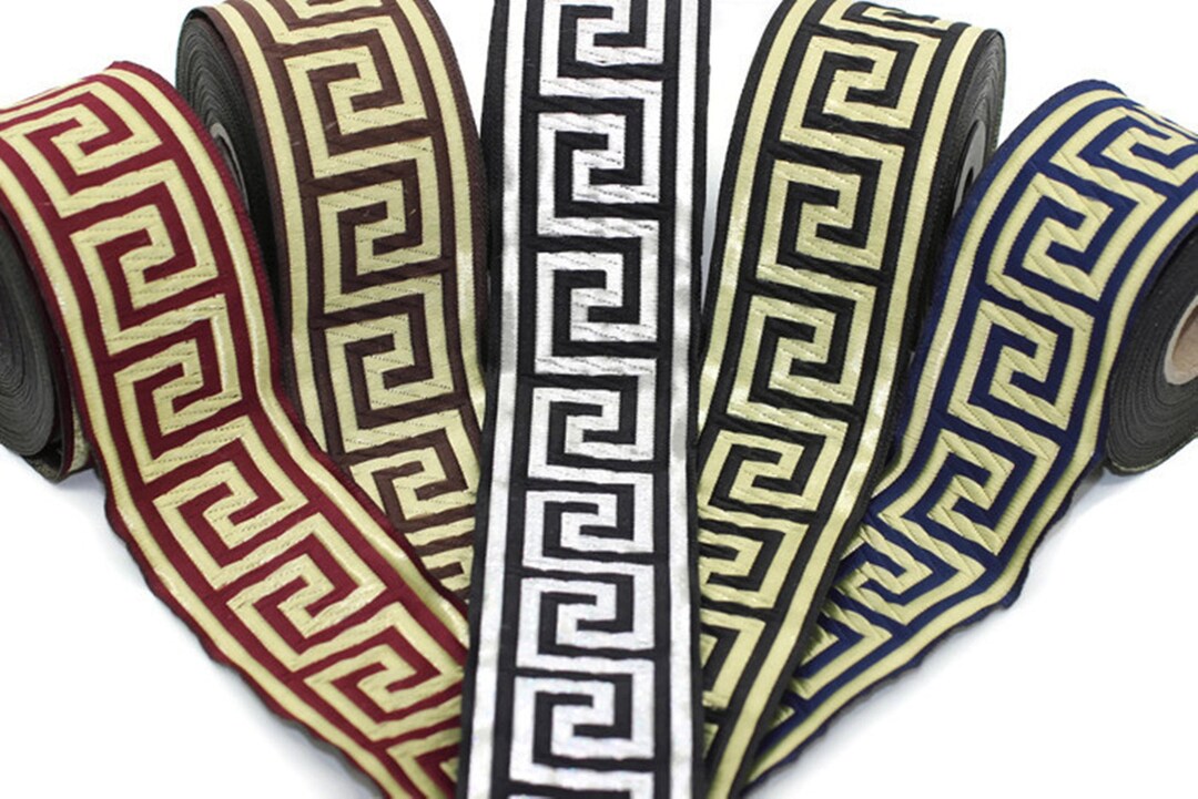 35 Mm Greek Key Ribbons (1.37 Inches), Ribbon Trim, Otantic Ribbon ...