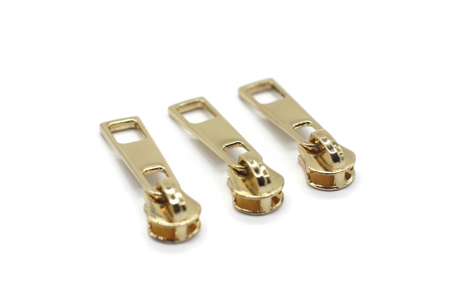 Gold Tone Zipper Pull, 39 Mm(1.54 Inches) #5 Metal Zipper Pulls, Zipper ...