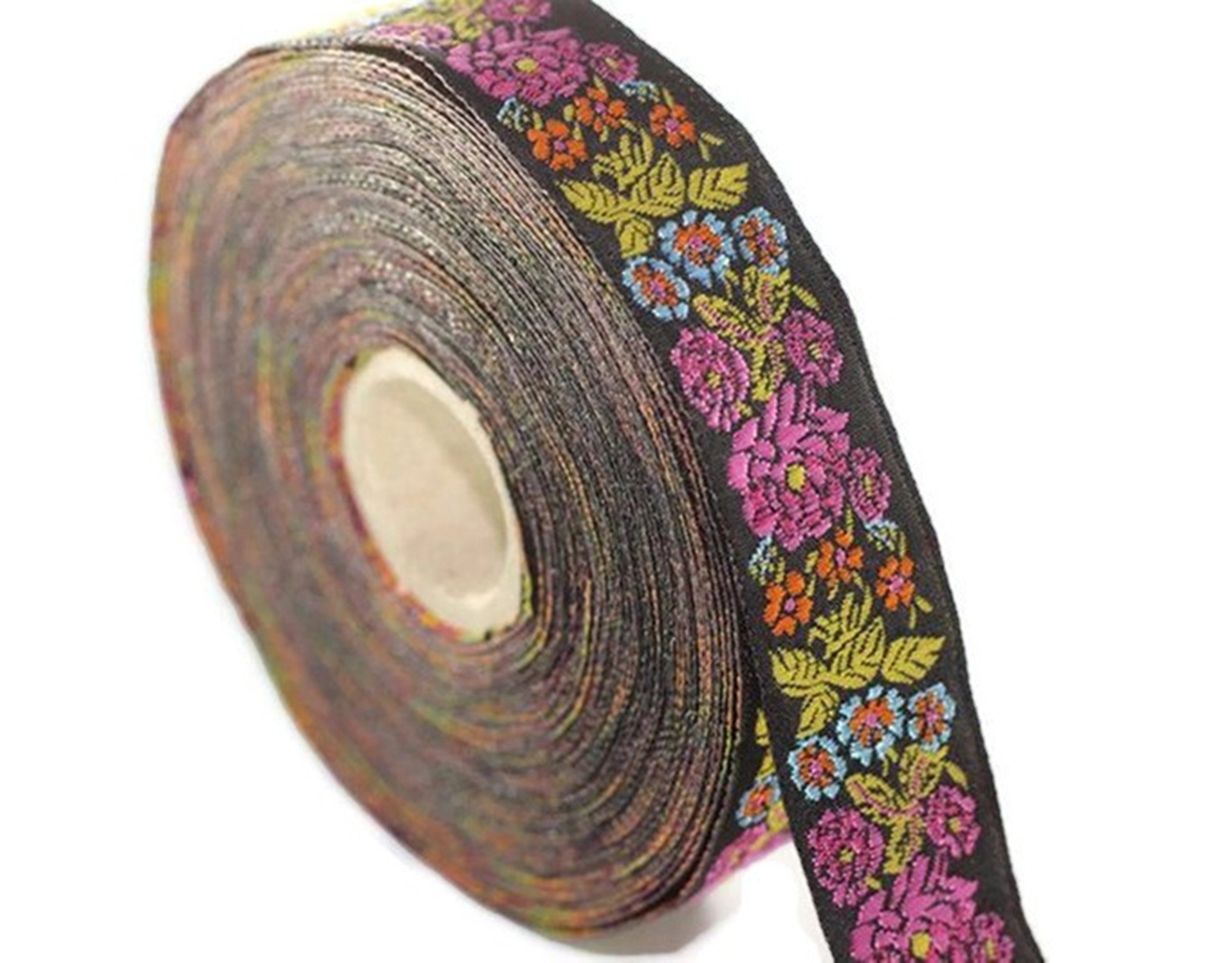 22 Mm Colorful Floral Embroidered Ribbon 0.86 Inches - Etsy