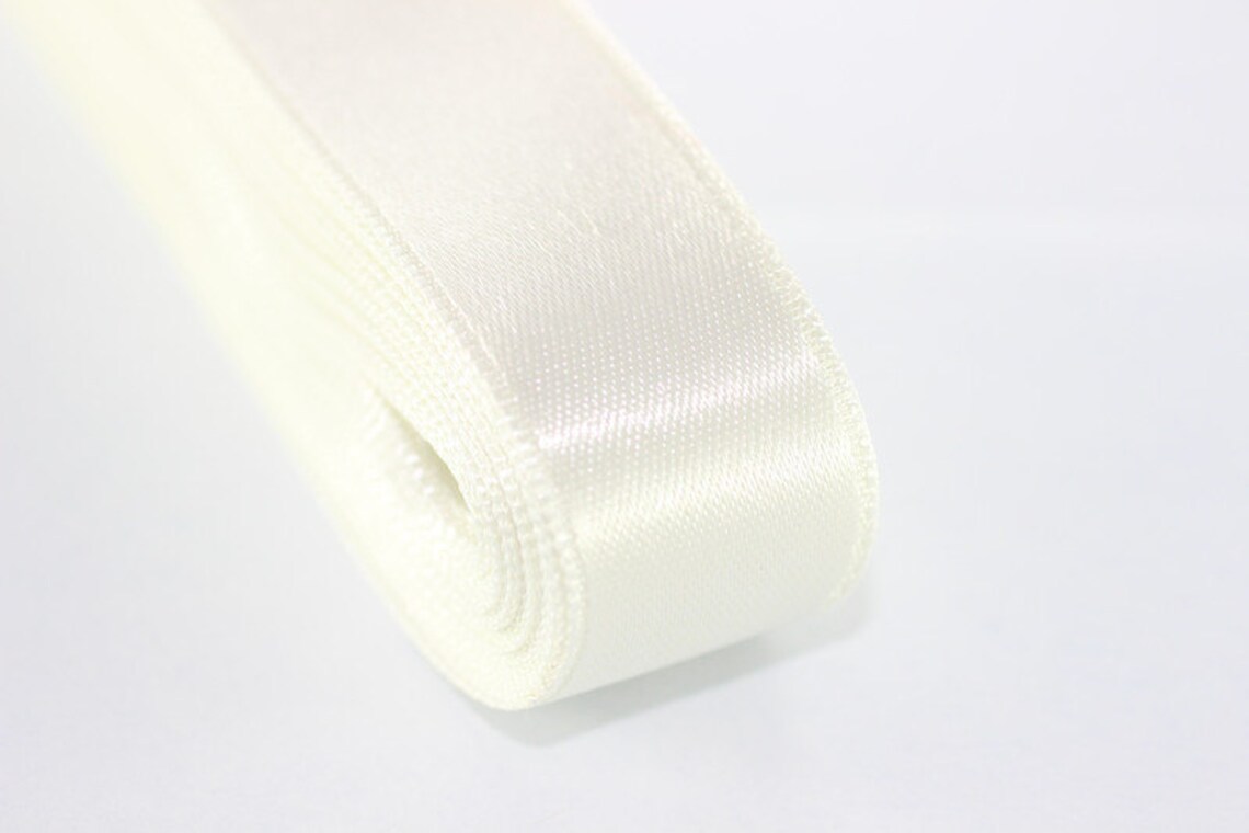 10 Meters 10.90 Yrds Ivory Satin Ribbon Double Sided | Etsy