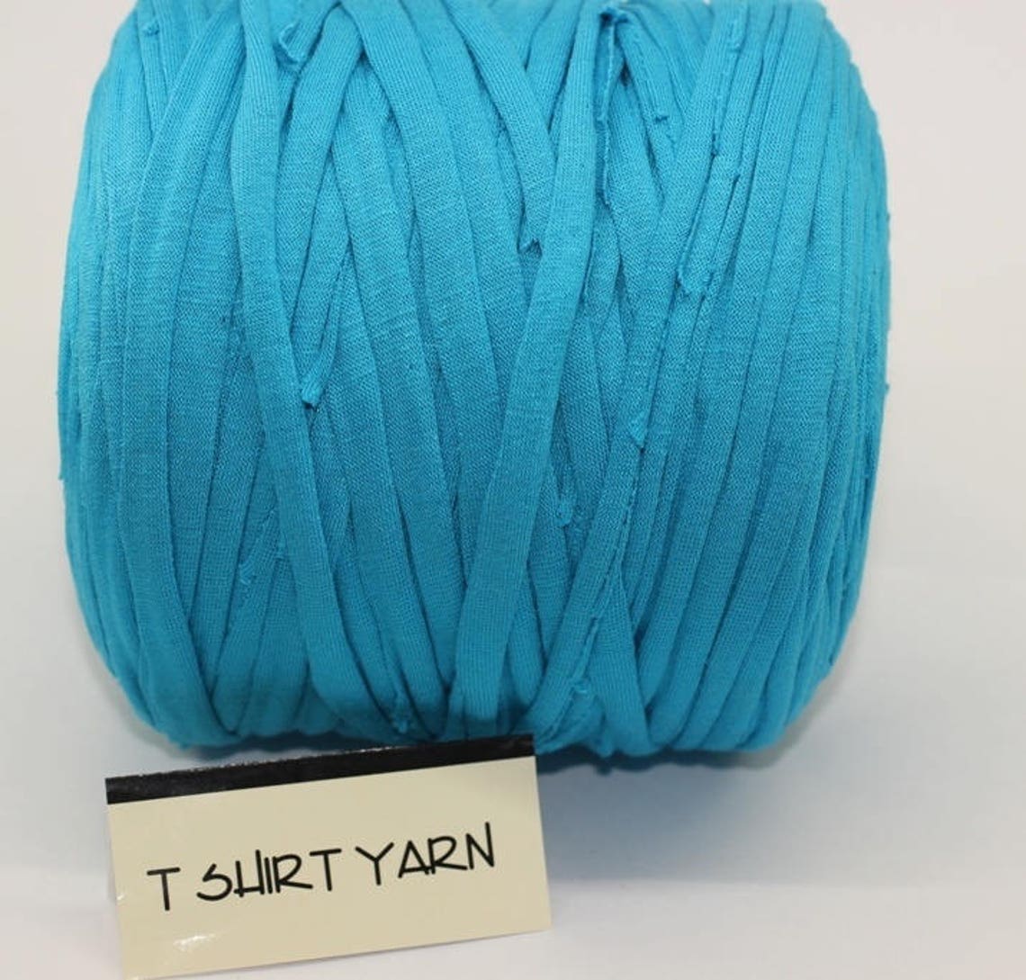 Ocean Blue T-shirt Yarn Cotton Yarn Recyled Fabric Yarn - Etsy