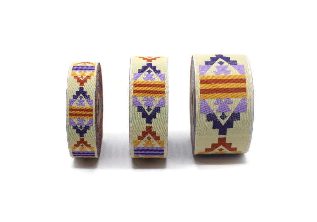 Choose Your Aztec Woven Trim in 0.98", 1.37" & 1.96" Widths, Native ...