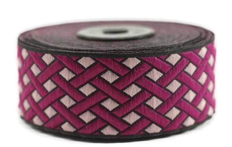 35 Mm Node Motive Claret Jacquard Ribbons 1.37 Inches - Etsy