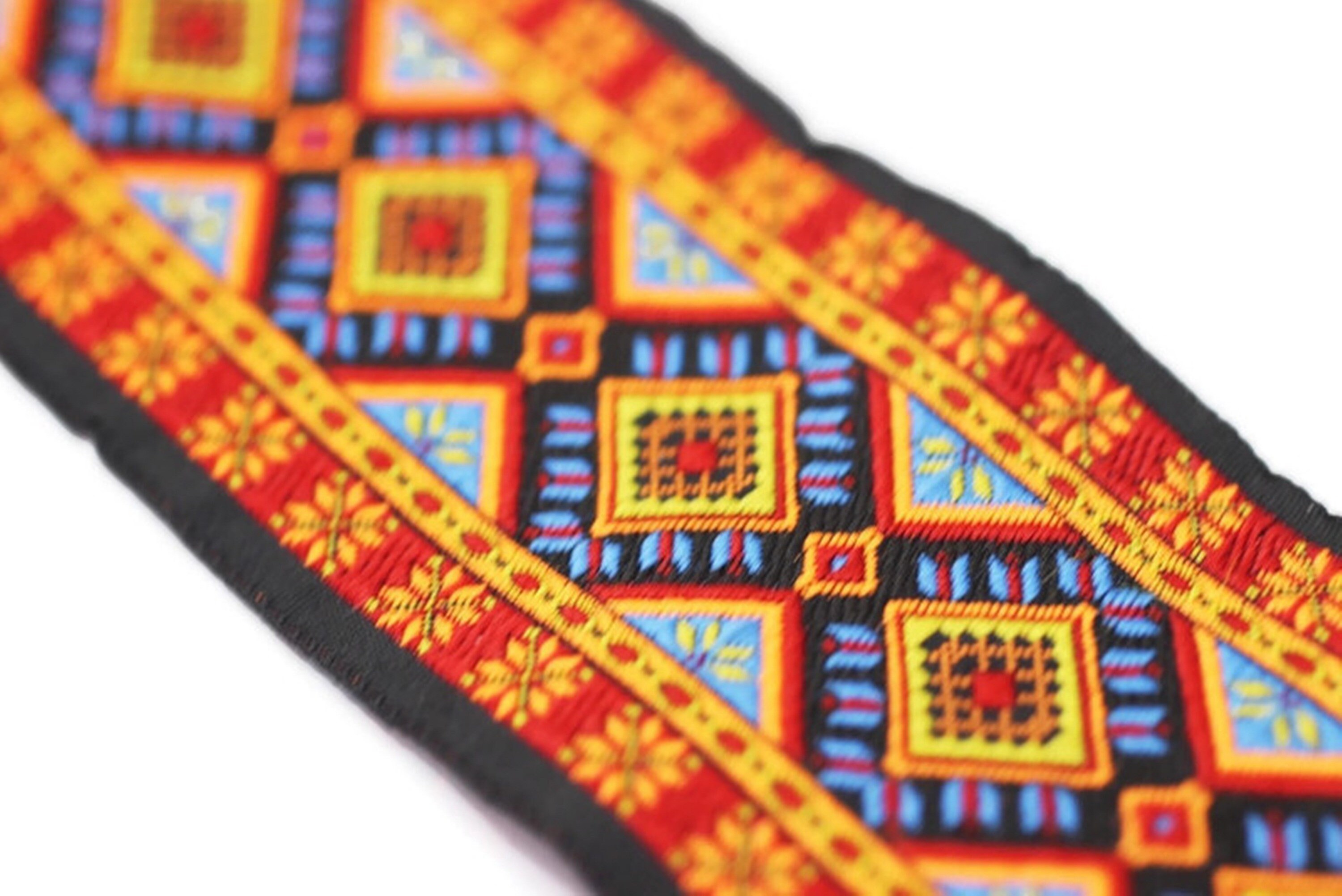 35 mm Colorfull Geometric Motif Ribbon 1.37 inches Vintage | Etsy