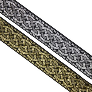 0.86 Inch Metallic Gold Leprechaun Trim | Celtic Woven Border | 22 Mm ...