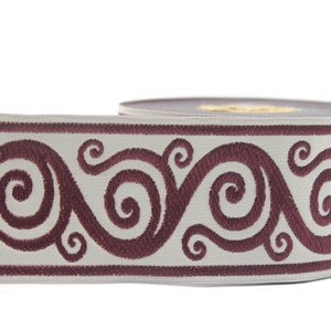50 Mm Red Aztec Jacquard Trim (1.96 Inches) - Vintage Ribbon ...