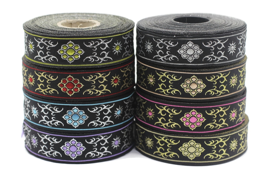 22 Mm Cat Paw Jacquard Ribbons (0.86 Inches), Native American ...