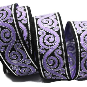 35 Mm Lilac Scroll Jacquard Trim (1.37 Inches), Native American ...
