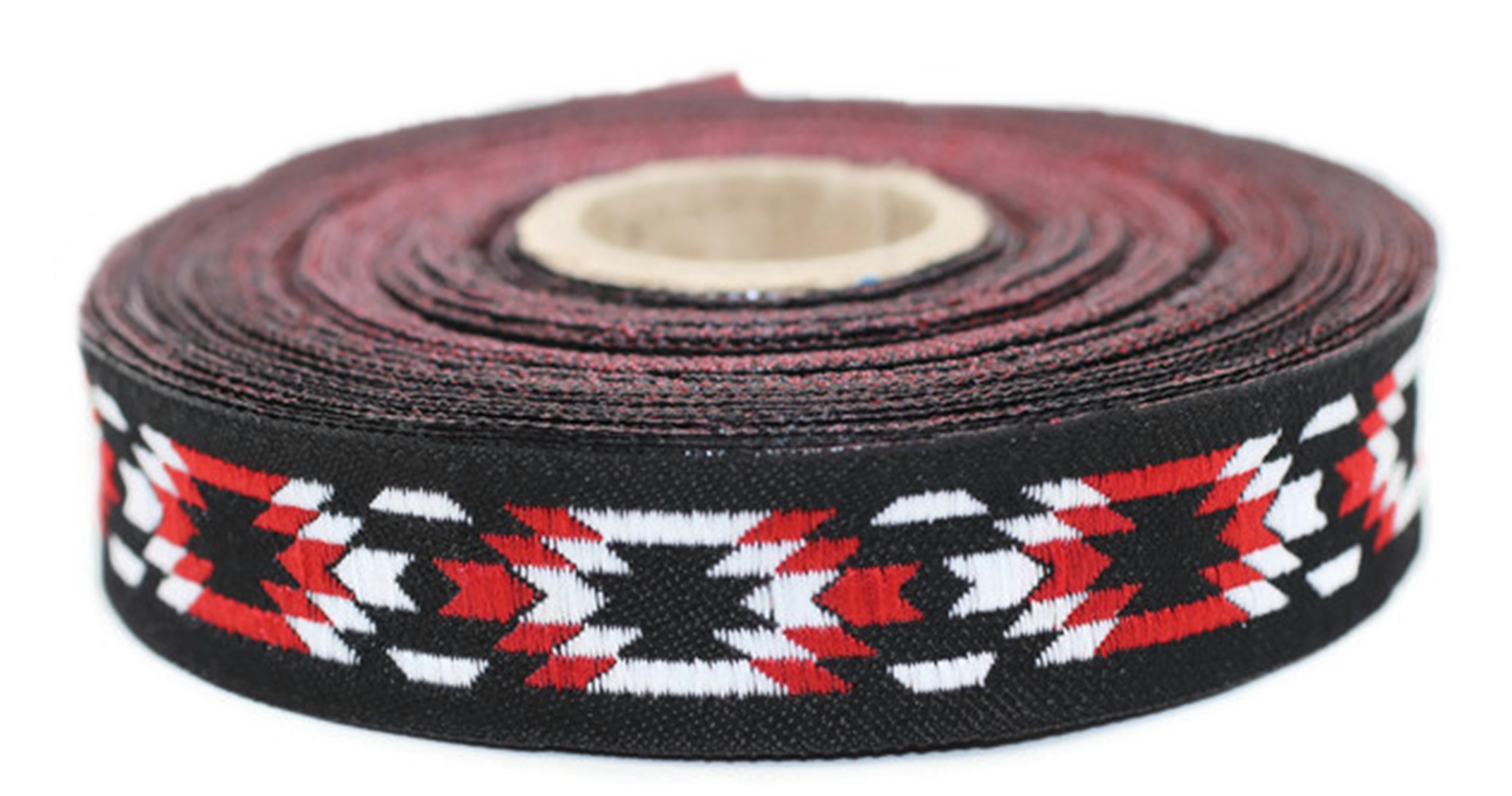 20 mm Red Geometric Ribbon 0.78 inch Geometric trim | Etsy