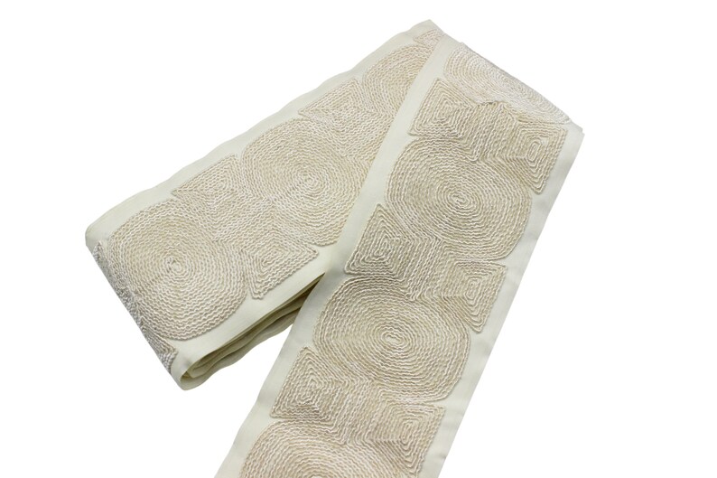 100 Mm Embroidered Curtain Panel Trims (3.93"), Drapery Panel Bandings ...
