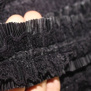 52 Mm Black Pleated Ruffle With Layer , Pleated Ruffle Lace, Lettuce ...