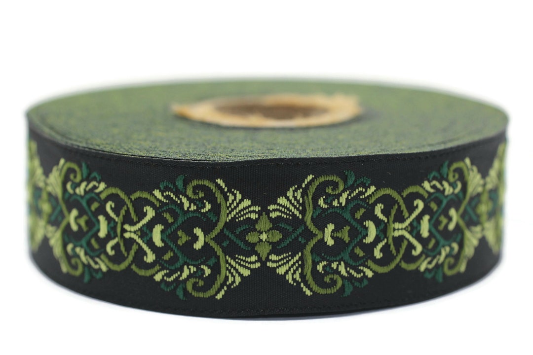 25 Mm Celtic Knot Green Jacquard Ribbon (0.98"), Sewing Trim, Dirndl ...
