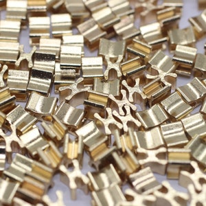 25/50/100 Set of Gold Tone Zipper Stops, #5 Zipper Stop, Zipper Top ...