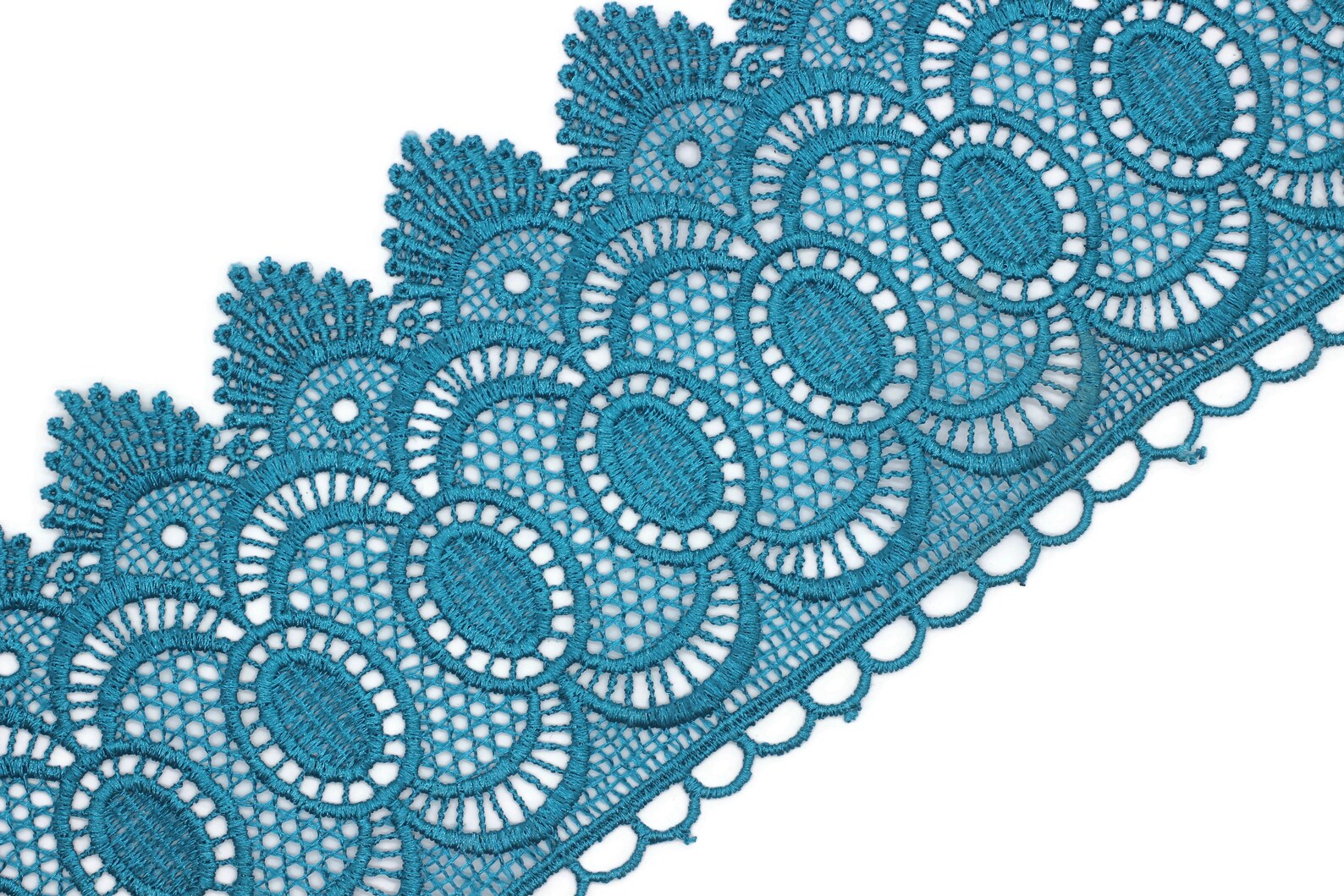80mm 8 Meters Turquoise Bridal Guipure Lace Trim | 3.14 Inc Wide Lace ...