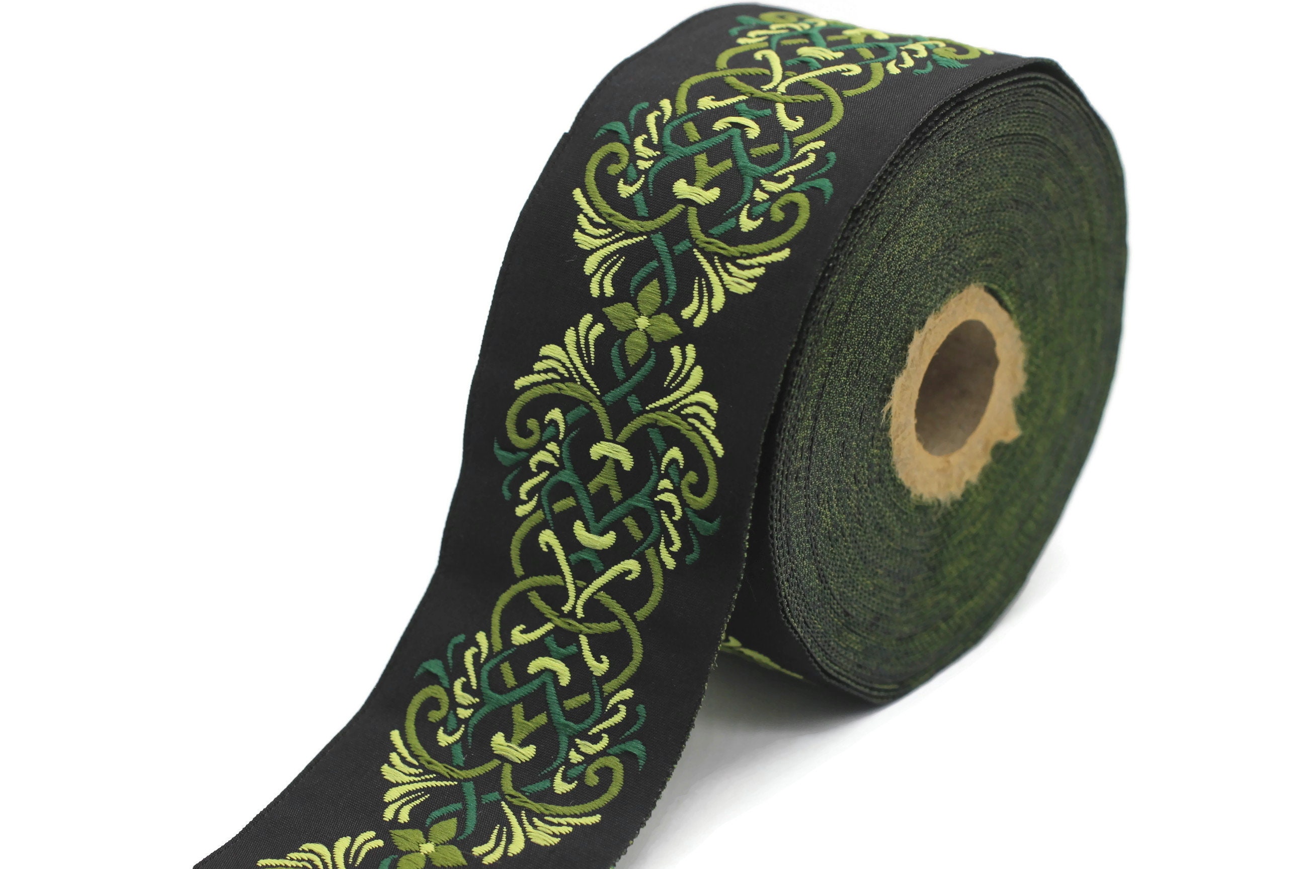 50 Mm Celtic Knot Green Jacquard Ribbons (1.96 Inches) Ribbon Trim ...