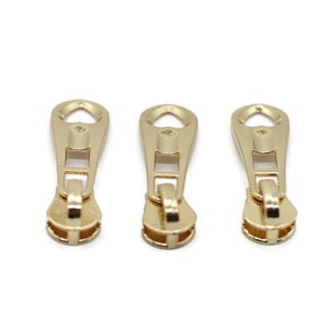 Gold Tone Zipper Pull, 41 Mm(1.6 Inches) #5 Metal Zipper Pulls, Zipper ...