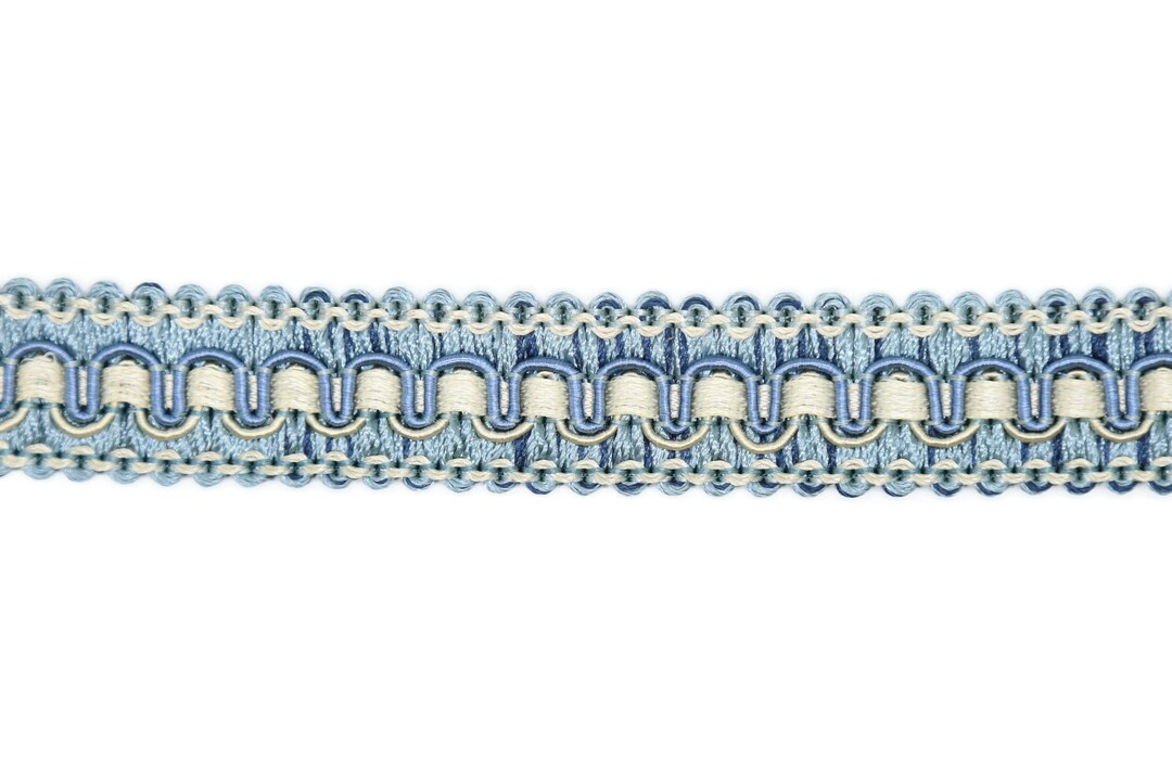 20 Mm Scroll Trim Pale Blue, 0.78 Inc, Scroll Gimp Braid Trim, by the ...