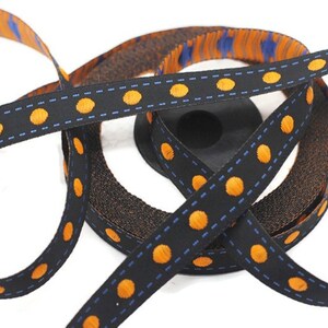12 Mm Orange Ball Ribbon Trim, 0.47inc, Jacquard Ribbon, French Ribbon ...
