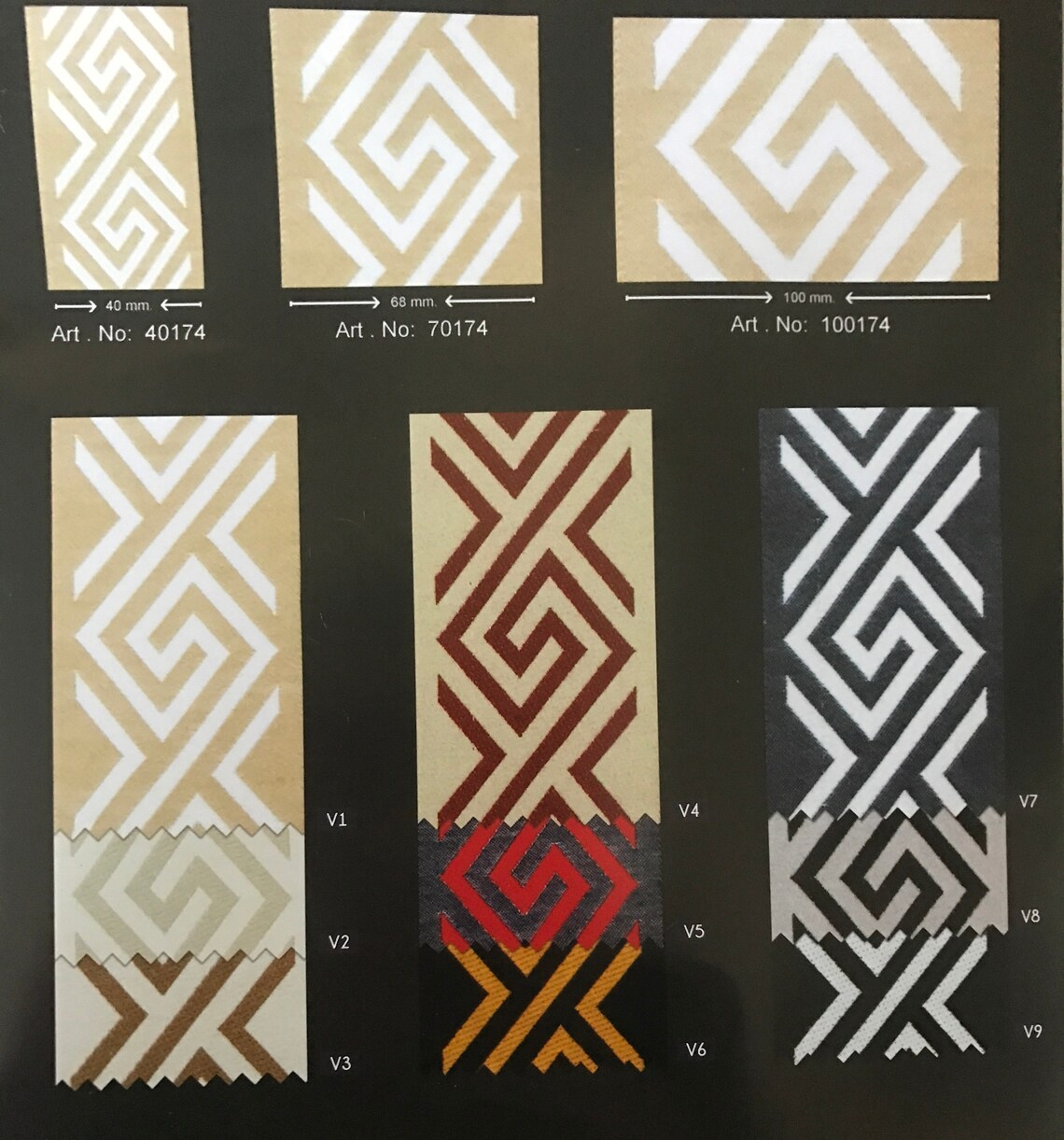 Gray Black 100 Mm Geometric Ribbons 3.93 Inch Jacquard - Etsy