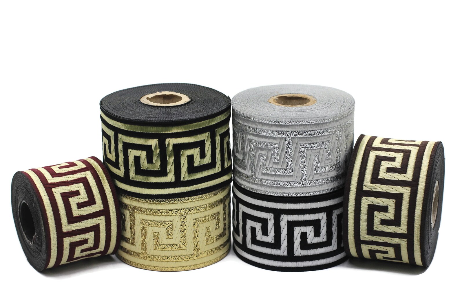 50 Mm Greek Key Ribbon Jacquard Trims 1.96 Inches Vintage | Etsy